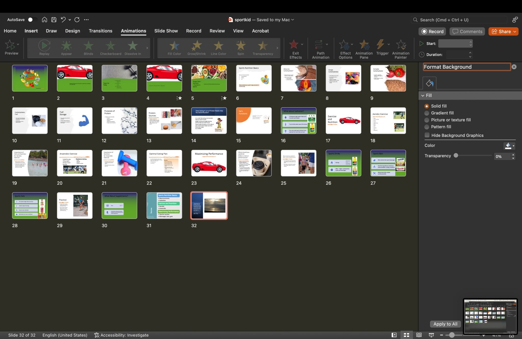 Sports Nutrition Basics PowerPoint and Handouts - DOWNLOAD